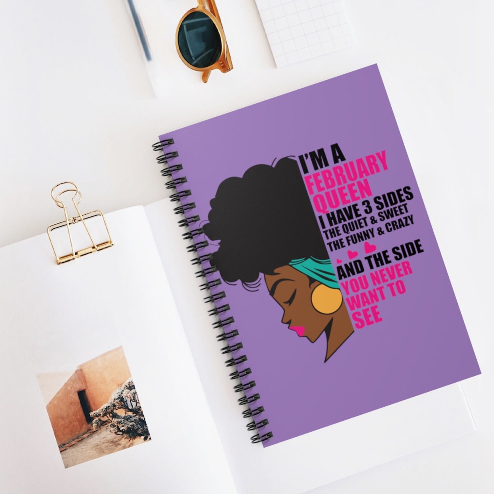 February Black Queen Notebook Spiral Ruled Line I Have 3 - Etsy