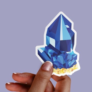 Blue Sapphire Crystal Premium Vinyl Sticker, Gift for Virgo, Bohemian ...