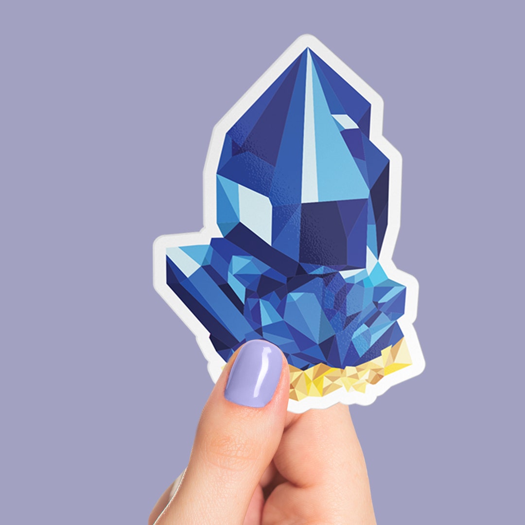 Blue Sapphire Crystal Premium Vinyl Sticker, Gift for Virgo, Bohemian ...