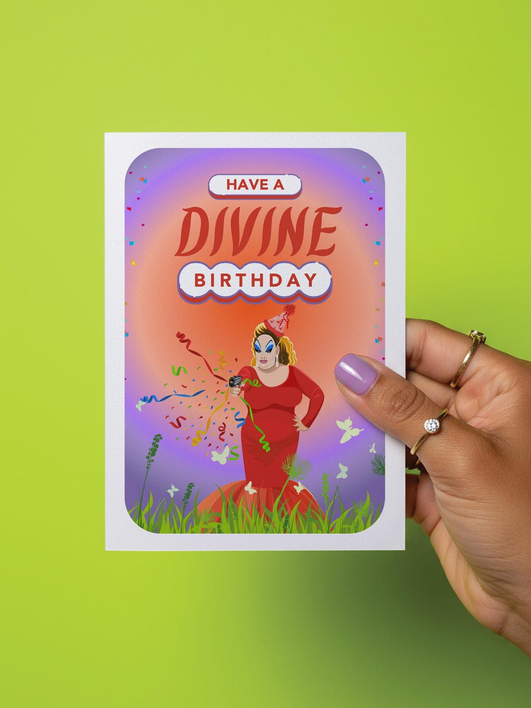 Divine Birthday Card: John Waters, Funny Drag Queen Greeting Gift - Etsy