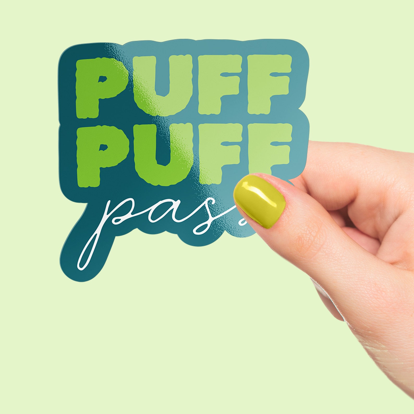 Puff Puff Pass Premium Vinyl Sticker Stoner Stickers - Etsy