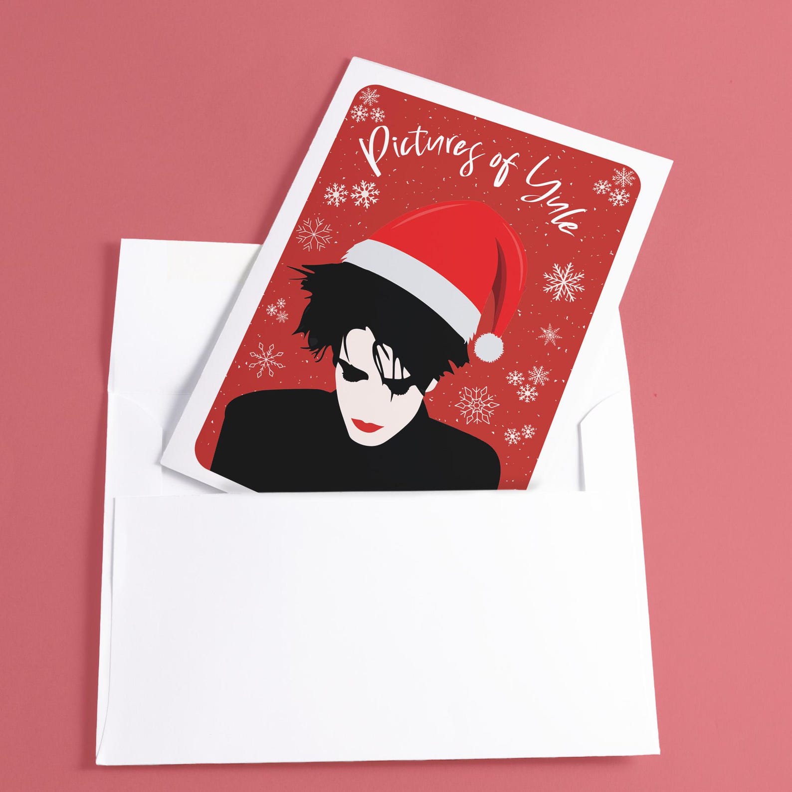 Goth Christmas Card, Robert Smith Fan Art, the Cure Holiday Greetings ...