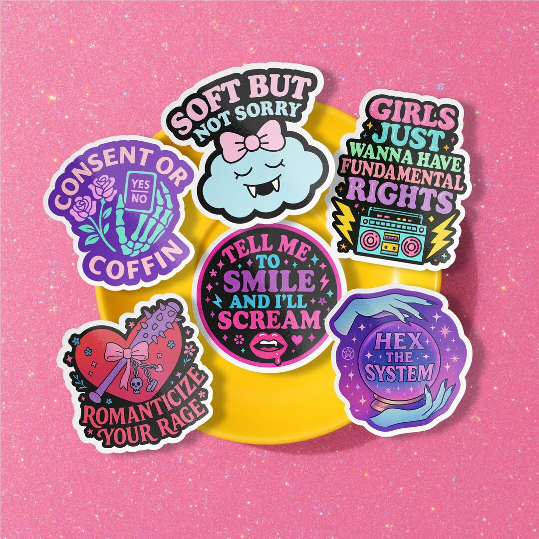 Feminist Sticker Pack for Laptop or Water Bottle, Empowerment Decals ...
