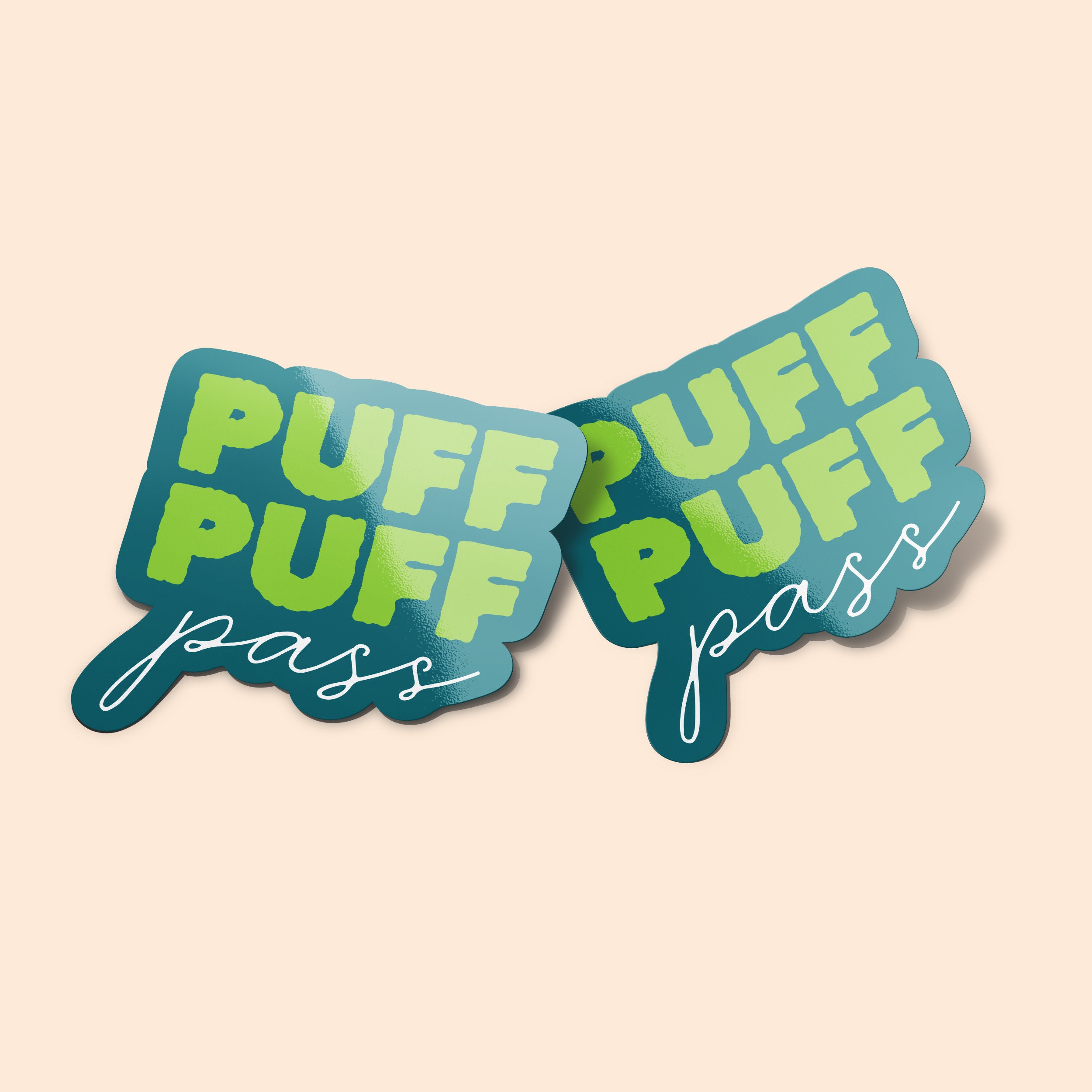 Puff Puff Pass Premium Vinyl Sticker Stoner Stickers | Etsy