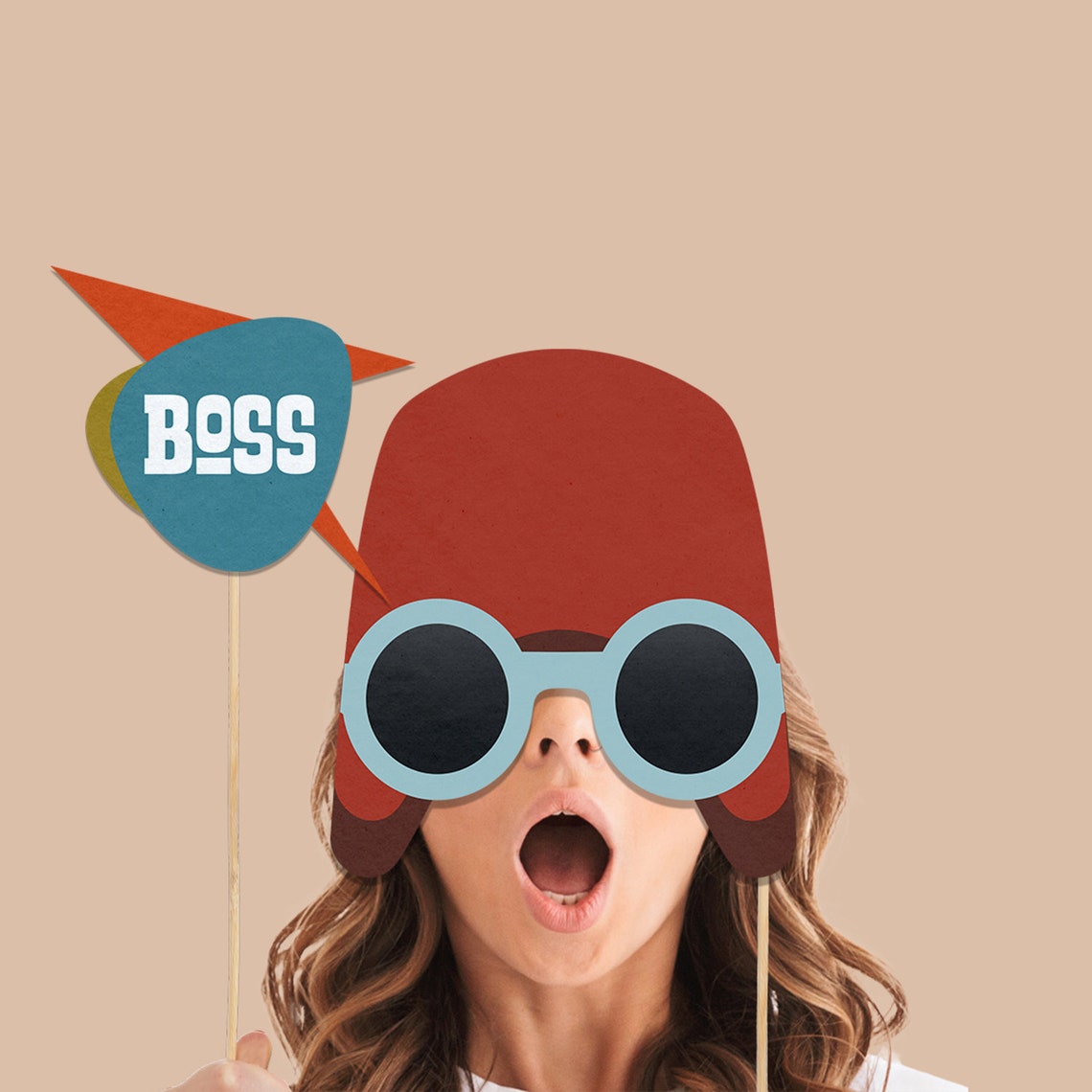 1960s Retro Mod Printable Photo Booth Props - INSTANT DIGITAL DOWNLOAD ...