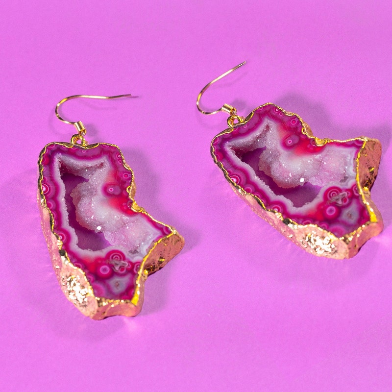 Geode Earrings - Etsy