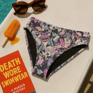 Horrorcore Bikini Bottom for Goth Girls Pastel Goth Swimwear for Summer ...