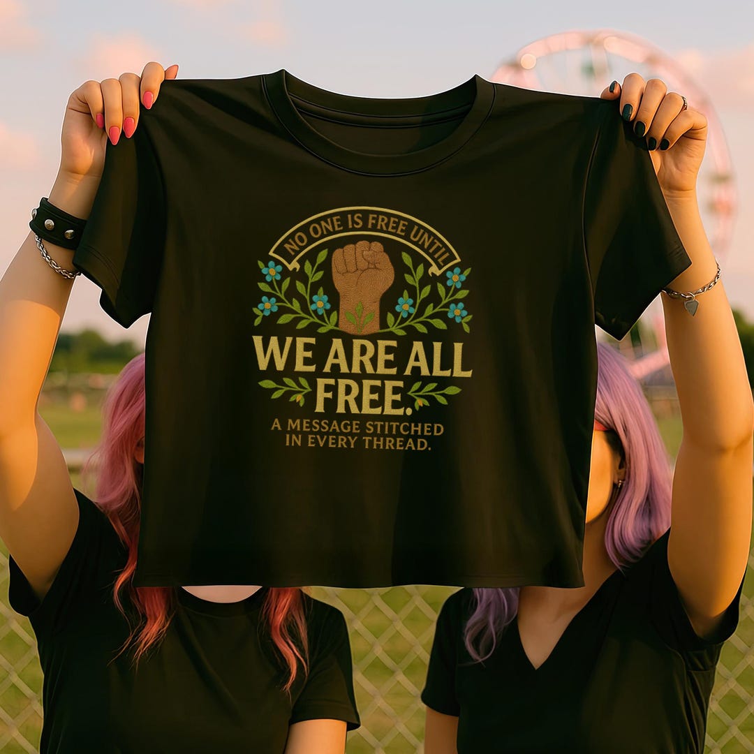 Protest Crop Top, We Are All Free Shirt, Resistance Activist Tee ...
