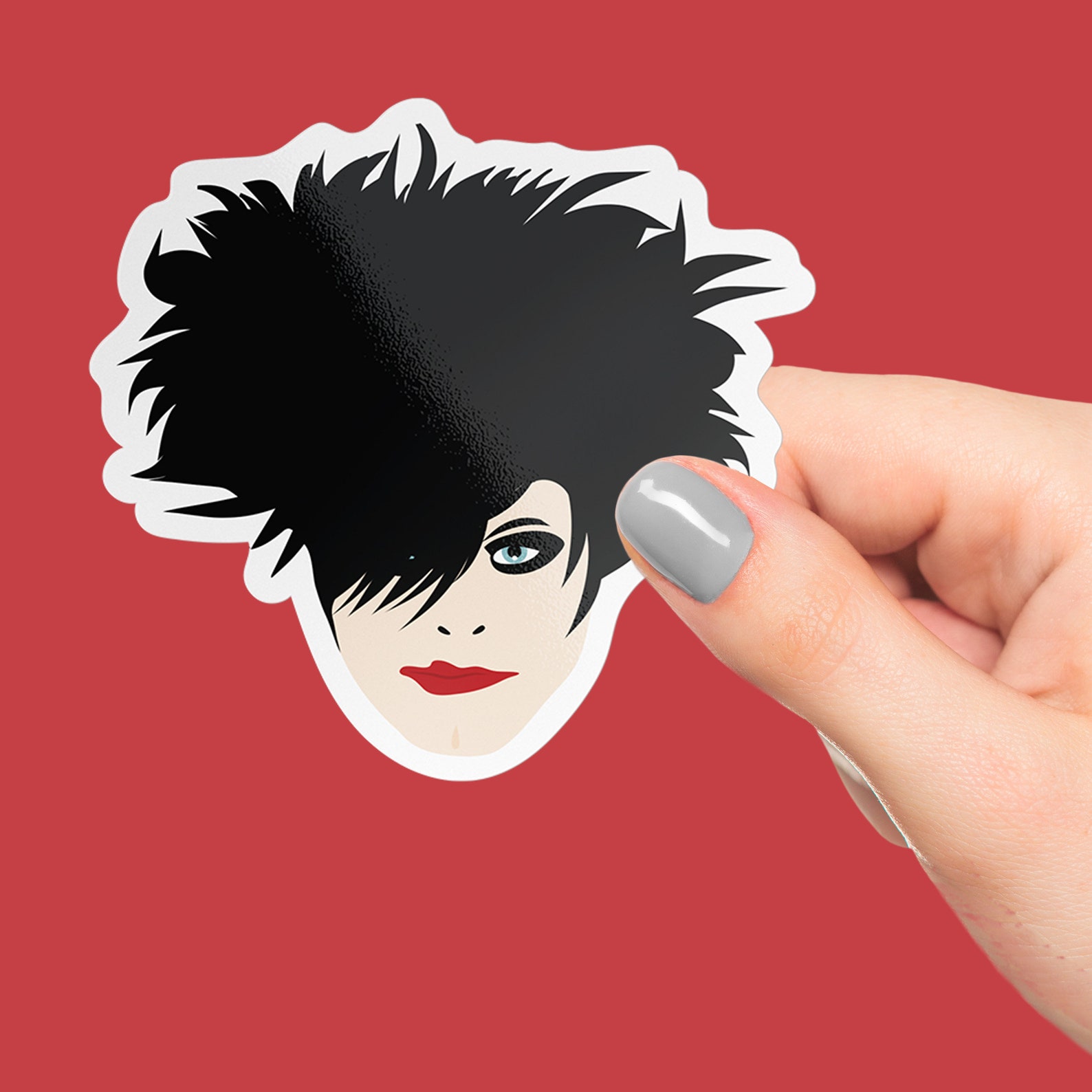1980s Goth Premium Vinyl Sticker Robert Smith Glossy Laptop | Etsy
