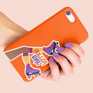 Large Roller Girl Premium Vinyl Sticker Roller Skating - Etsy