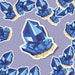 Blue Sapphire Crystal Premium Vinyl Sticker, Gift for Virgo, Bohemian ...