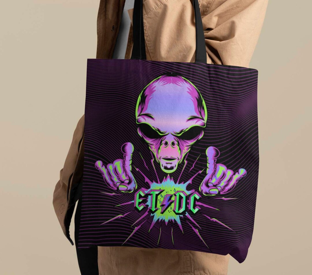Alien ET/DC Rock'n'roll Canvas Alien Tote Bag Gift - Etsy