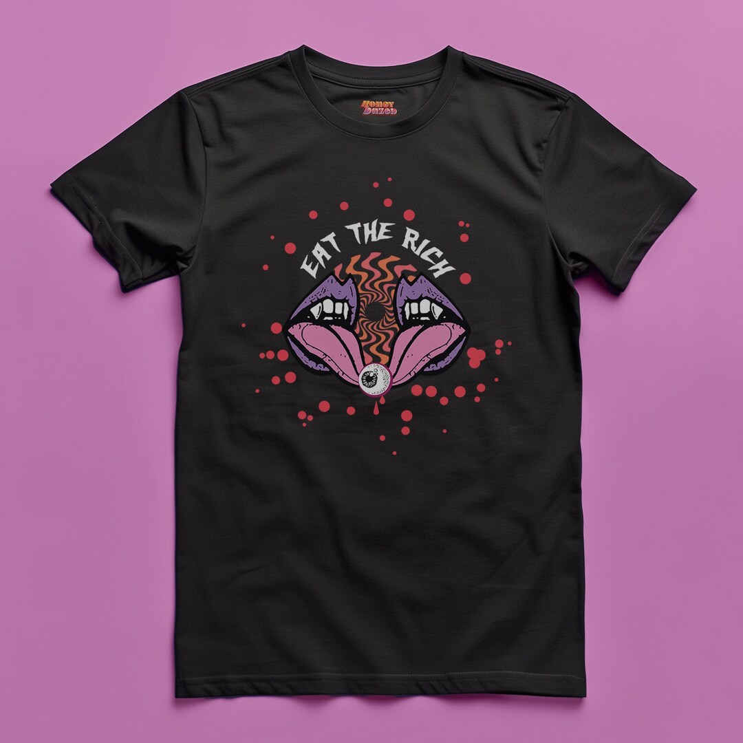 Horrorcore Eat the Rich Unisex Tee, Vampire Goth Political Shirt ...