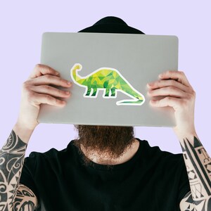Dinosaur Brontosaurus Premium Vinyl Sticker, Water Bottle Sticker ...