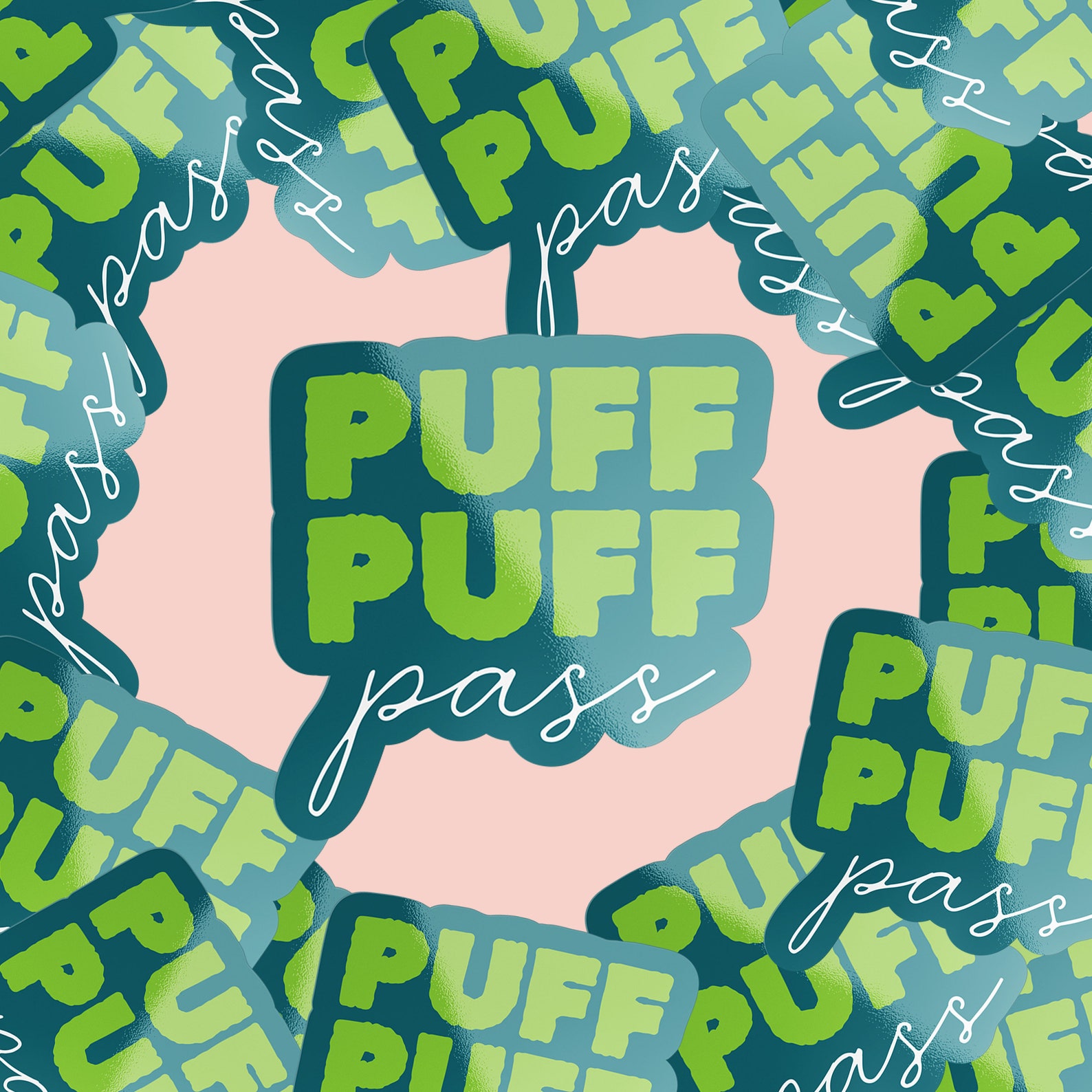 Puff Puff Pass Premium Vinyl Sticker Stoner Stickers - Etsy