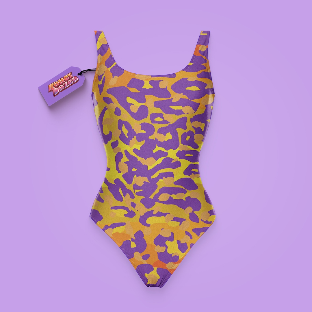 Ombre Leopard Print One-piece Swimsuit in Sunrise, Plus Size Swimwear ...