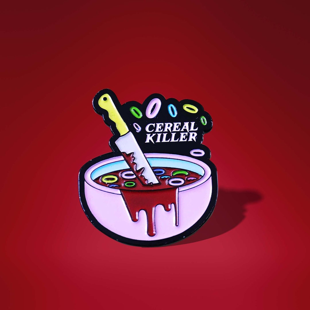 Cereal Killer Enamel Pin for Jackets, Serial Killer Lapel Pin for Bag ...
