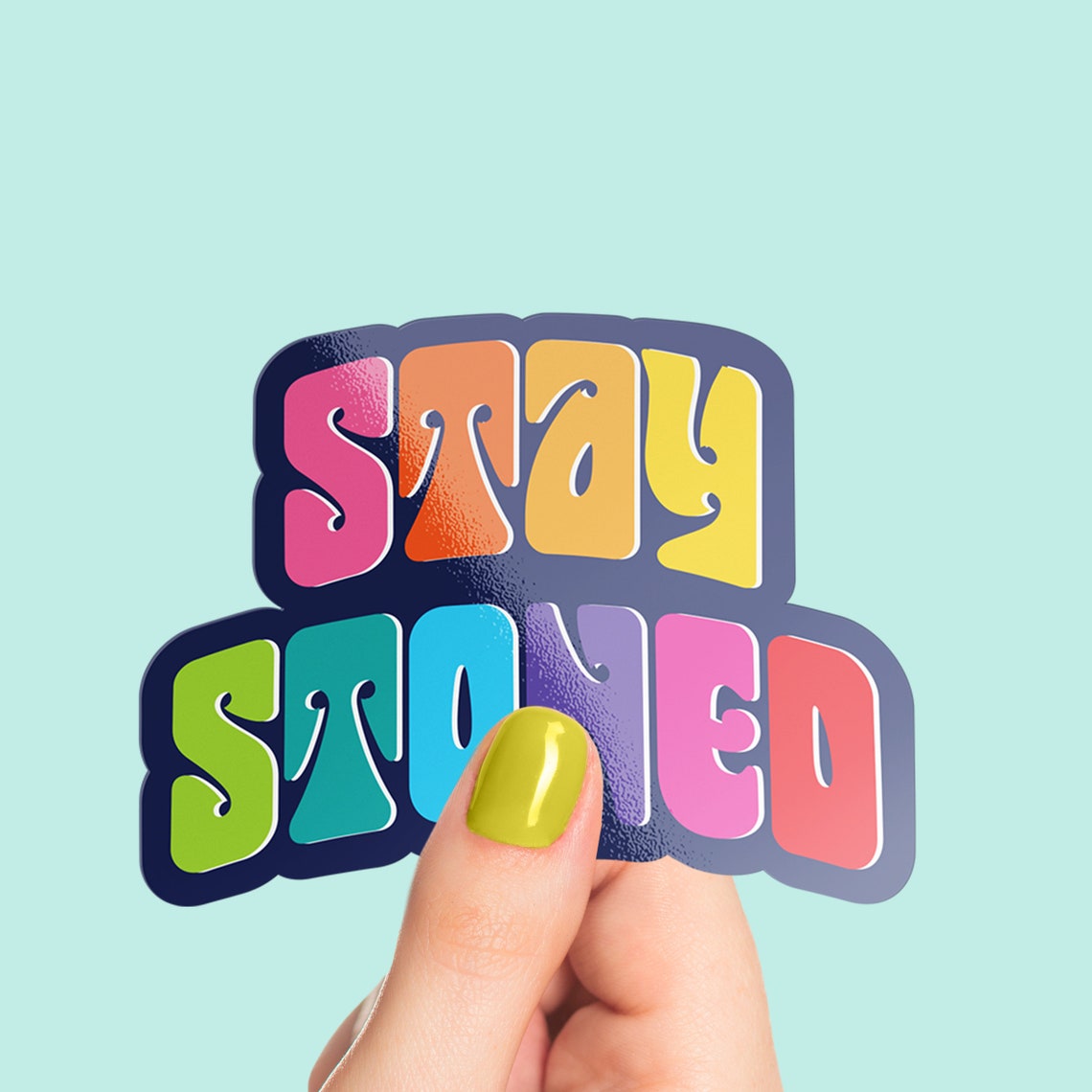 Rainbow stay Stoned Premium Vinyl Sticker 420 | Etsy