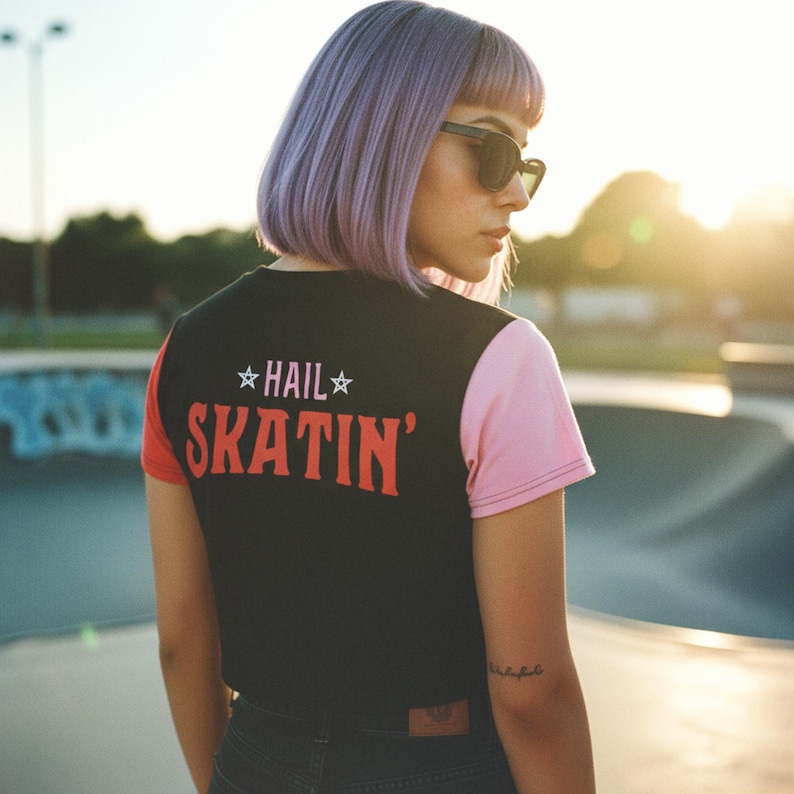 Goth Roller Derby Crop Top – Occult Skate Wear, Punk Graphic Tee - Etsy