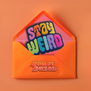 Retro Stay Weird Chenille Iron on Patch - Embroidered Rainbow Punk ...