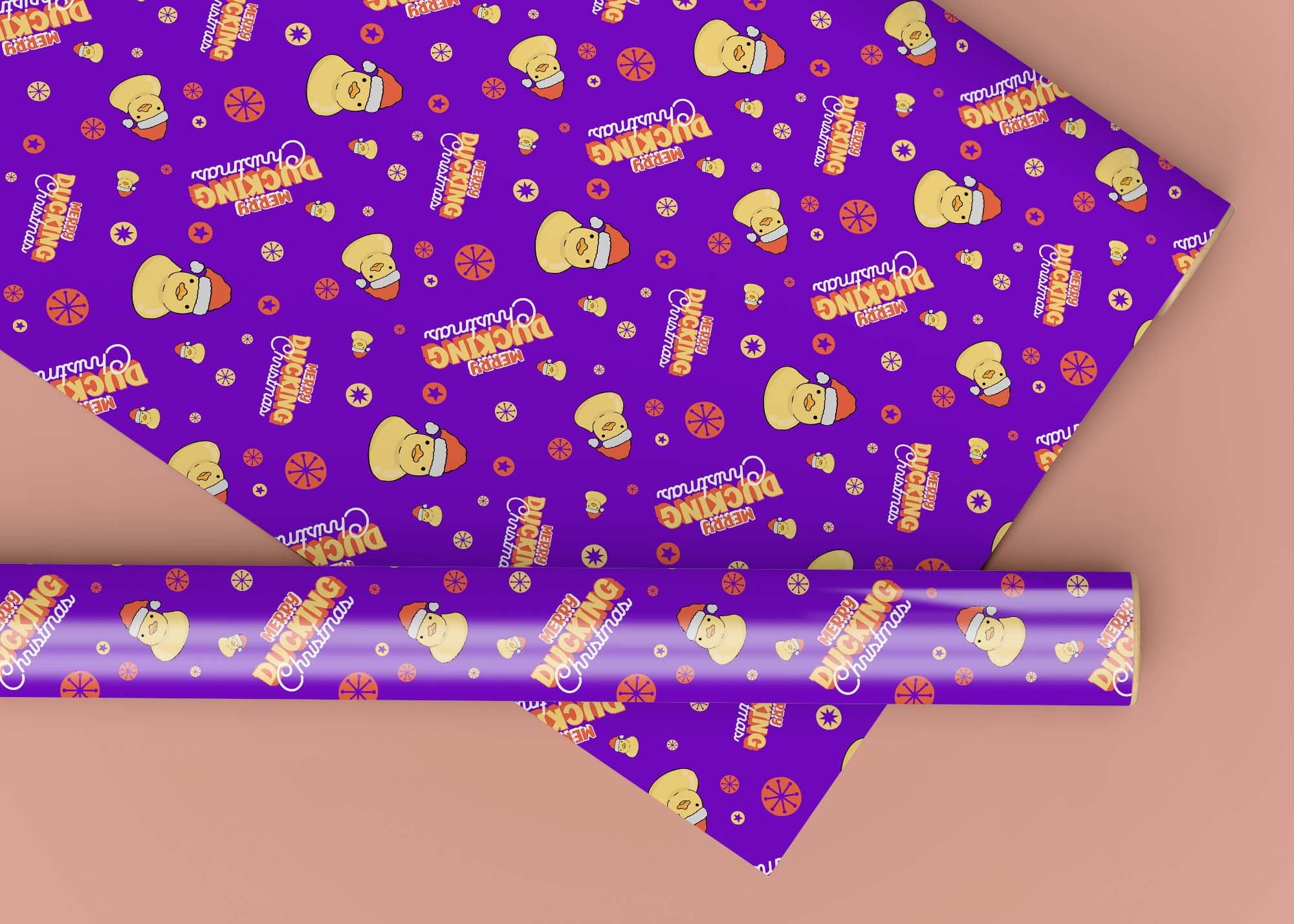 Funny Duck Christmas Wrapping Paper, Holiday Gift Wrap - Etsy