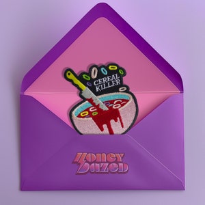 Metallic Cereal Killer Iron-on Patch for Jackets, Large Serial Killer ...