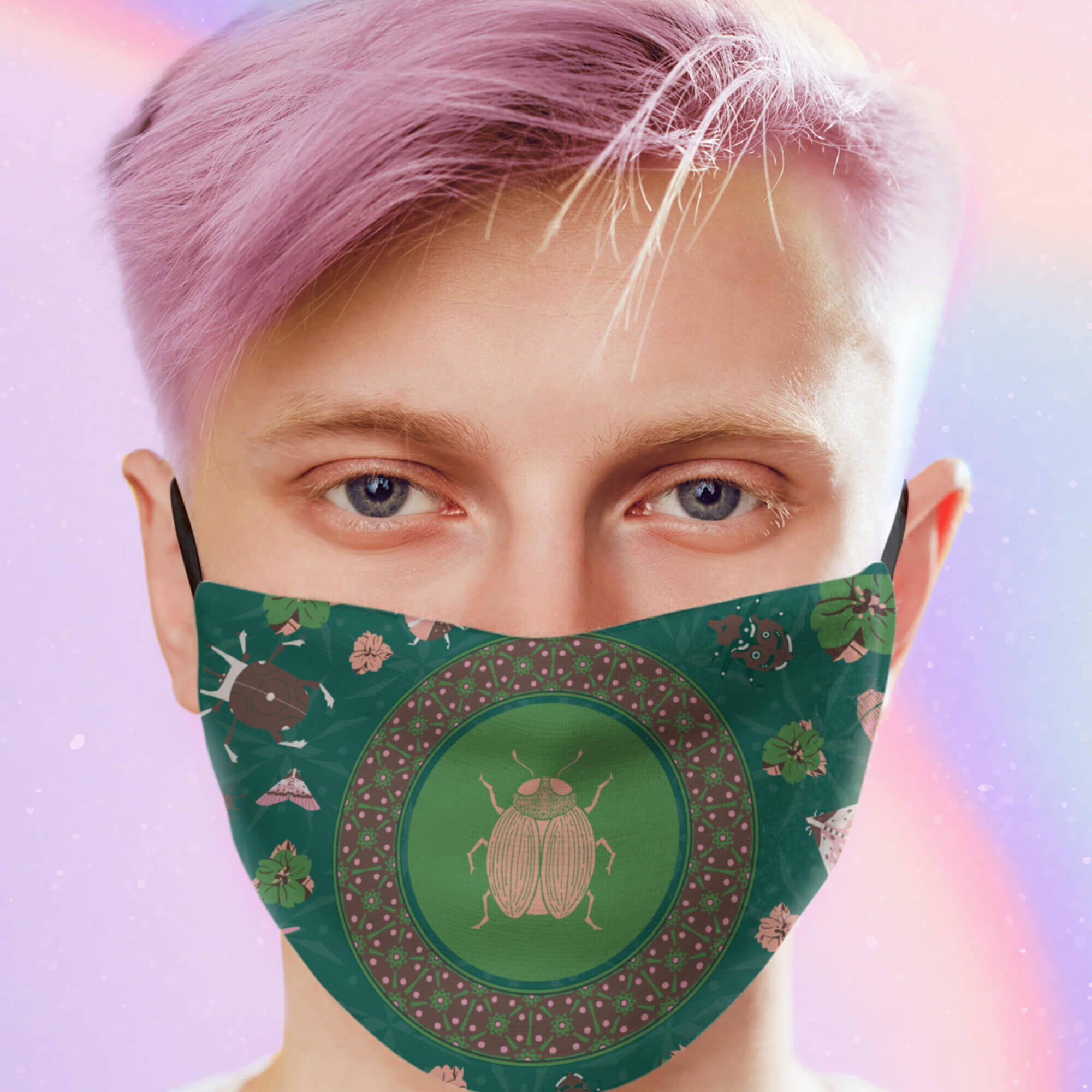 Green Insect Mask Bug Face Covering Washable Adjustable | Etsy