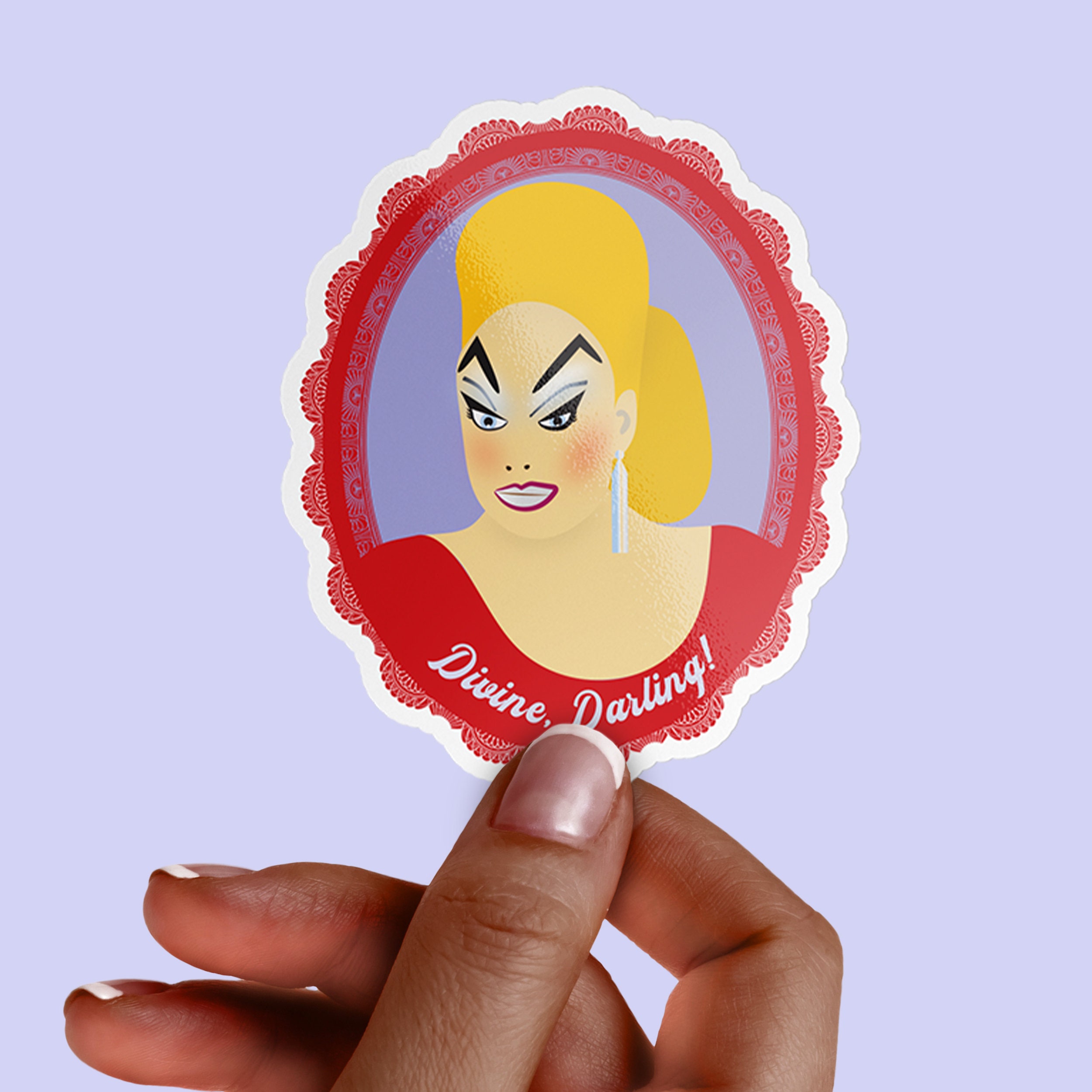 Divine Drag Queen Premium Vinyl Sticker John Waters Cult | Etsy