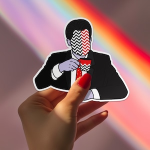 Agent Dale Cooper Twin Peaks Inspired Abstract Sticker, TV Show Gifts ...