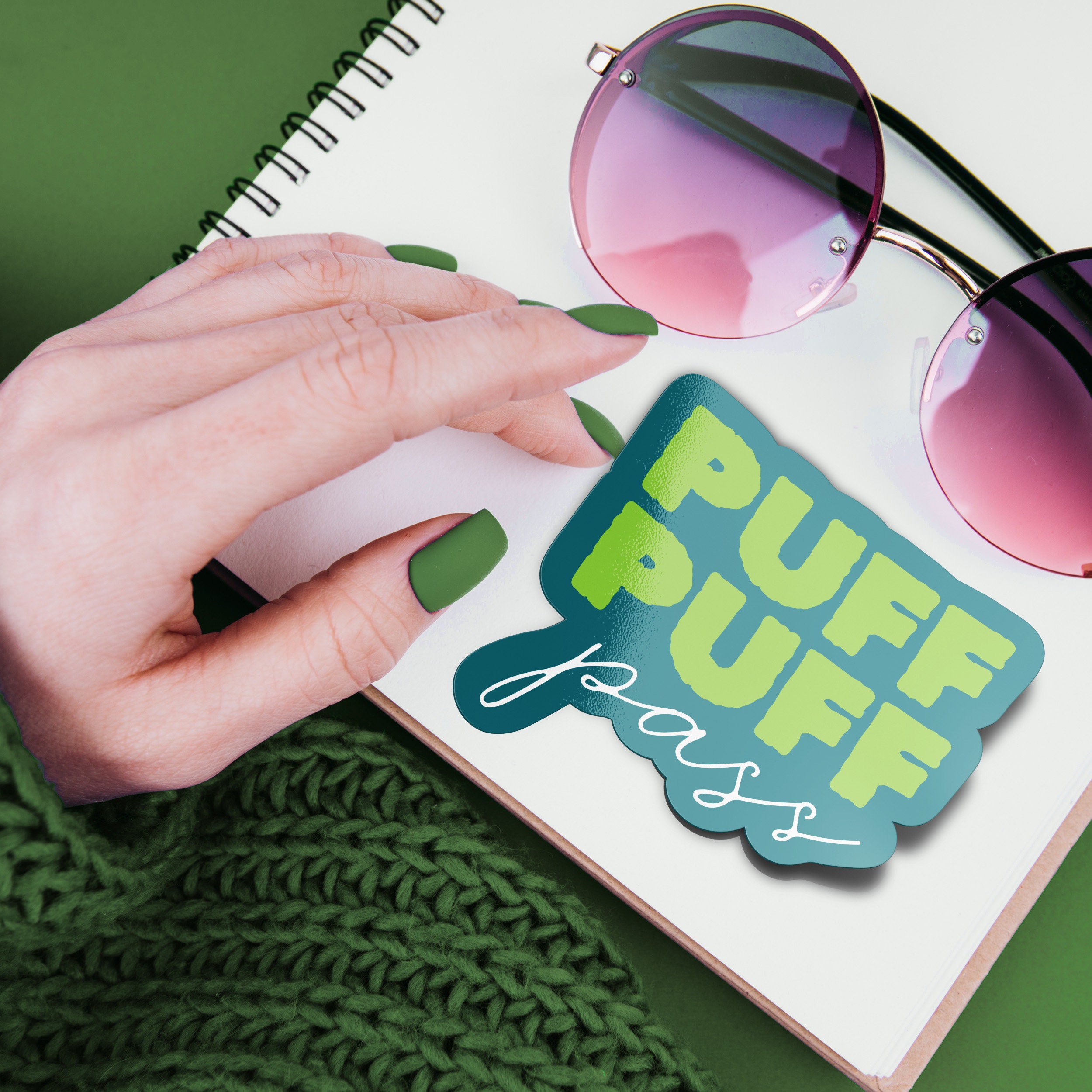 Puff Puff Pass Premium Vinyl Sticker Stoner Stickers | Etsy