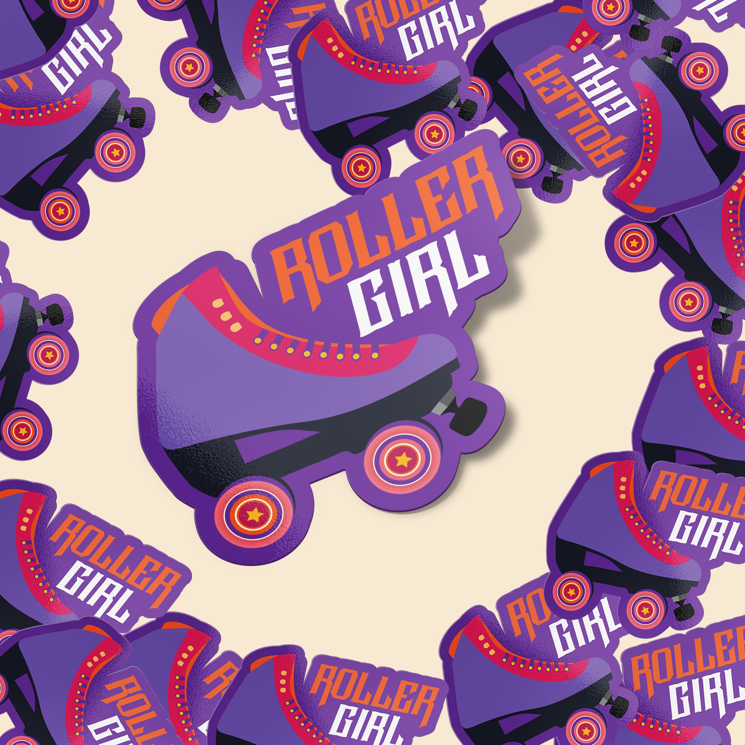 Roller Girl Premium Vinyl Sticker Roller Skating Hydroflask | Etsy