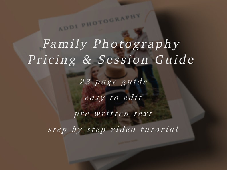 Family Photography Client Guide Template: Welcome Booklet (PDF or Print ...