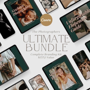 TEAL Complete Photography Business Bundle! 1372 DOLLAR VALUE, Brand Kit ...
