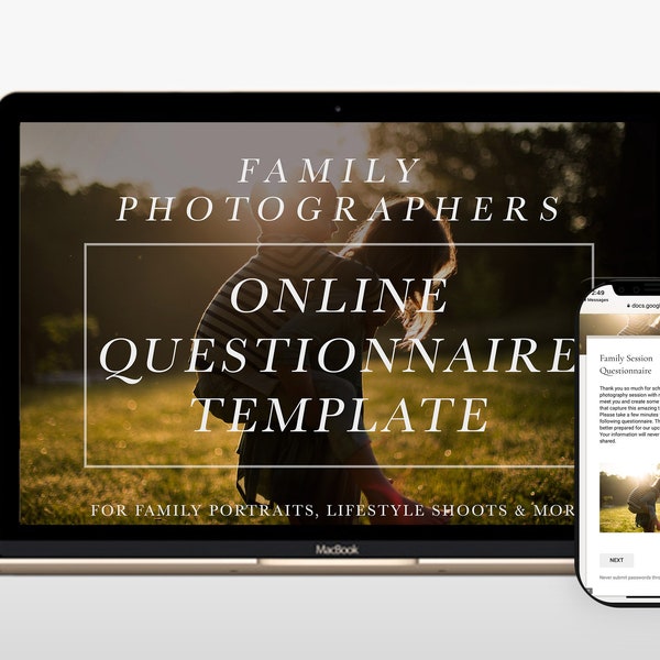 Senior Photoshoot Questionnaire Template - Etsy UK
