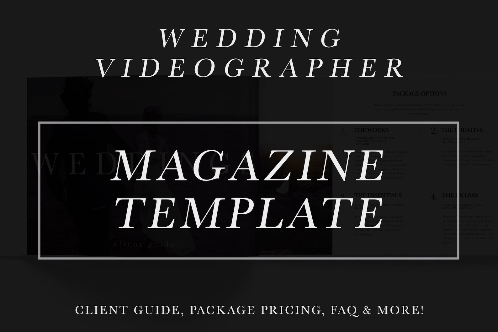 Wedding Videographer Template Filmmaker Welcome Magazine - Etsy
