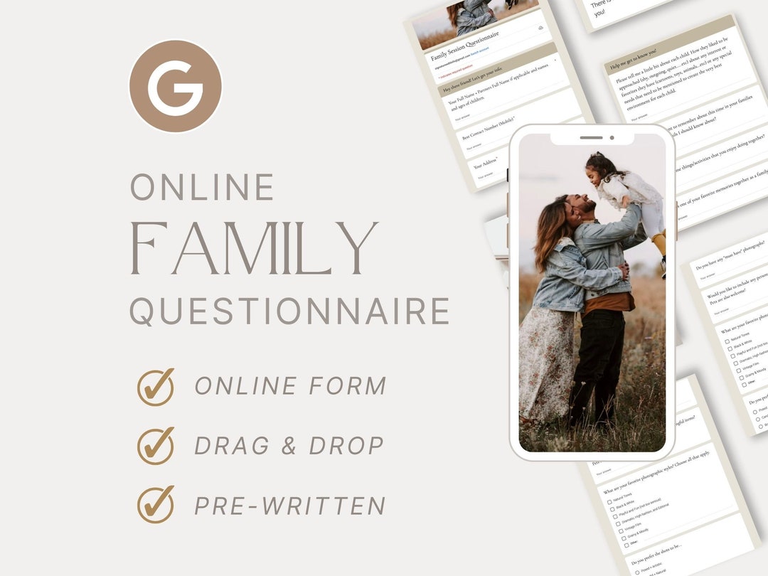 Family Photoshoot Questionnaire - Online Form Questionnaire, Drag ...