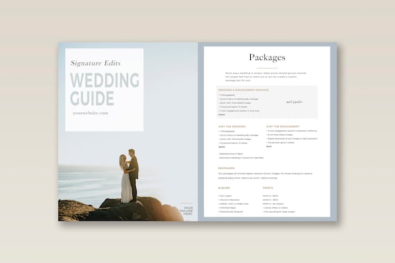 Videographer Price List Template Wedding Price Sheet Pricing - Etsy Finland