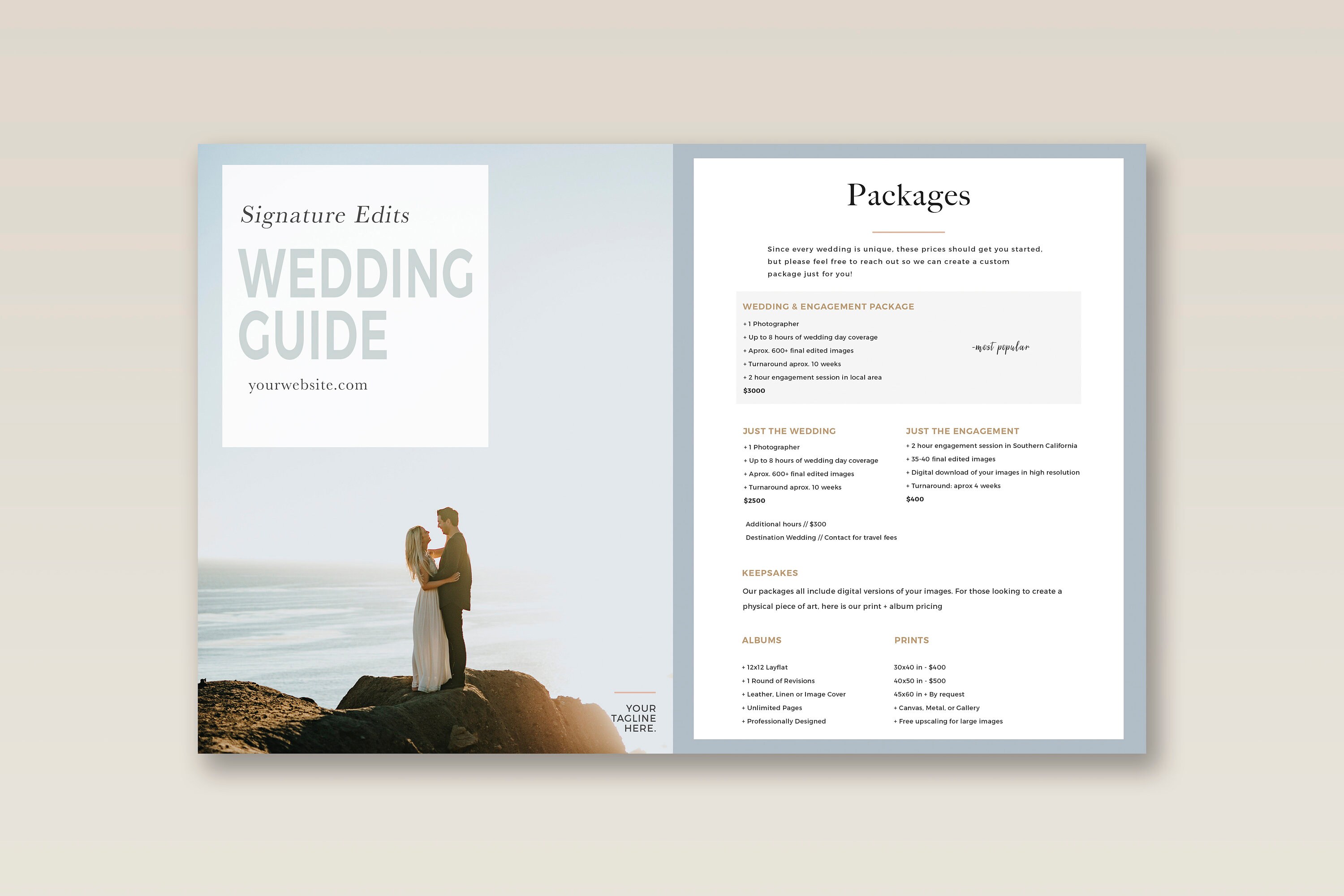 Videographer Price List Template Wedding Price Sheet Pricing 