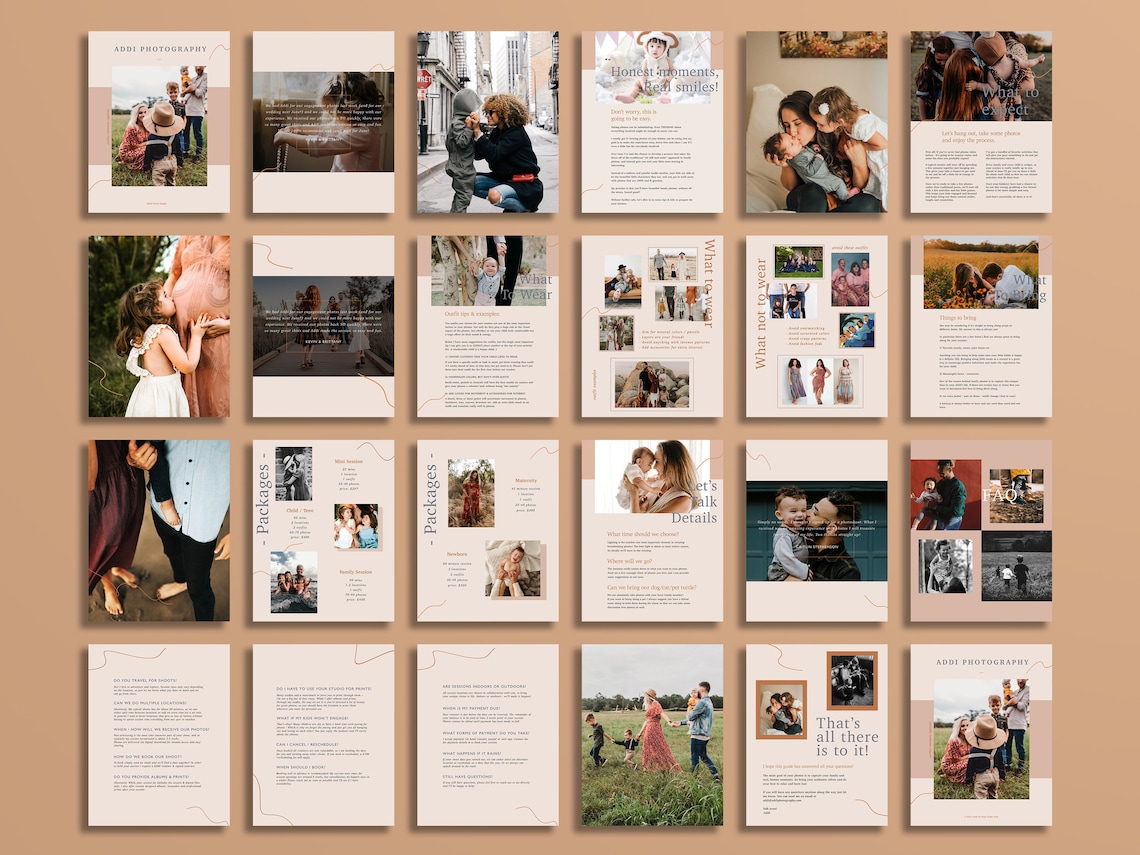Family Photography Client Guide Template What to Wear Outfit - Etsy