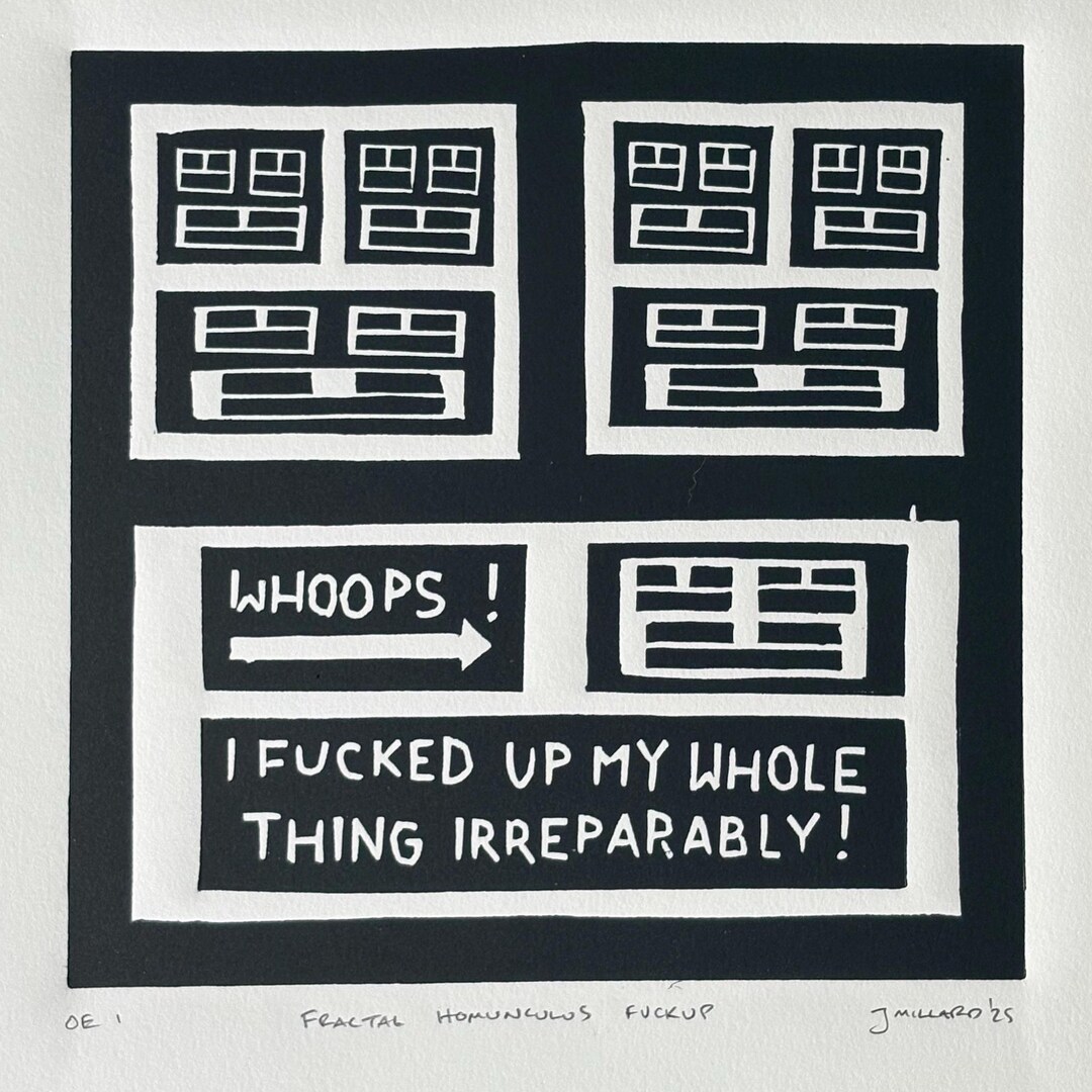Fractal Homunculus Fuckup Blockprint - Etsy