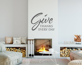 Give Thanks Vinyl Stencil Give Thanks Vinyl Decal Leaf - Etsy