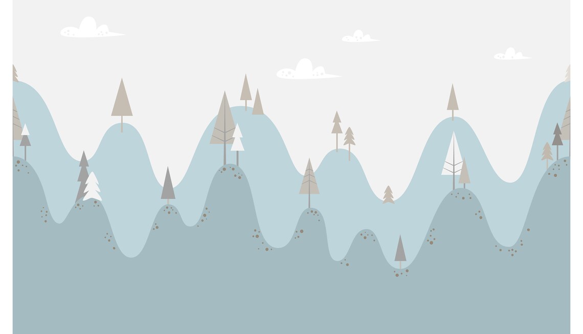 Lumpy Hills Dreamtime Children's Wallpaper Peel & Stick - Etsy