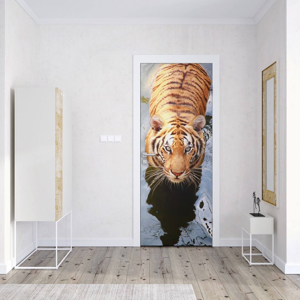Bengal Tiger Door Covering Removable Peel and Stick Decals - Etsy