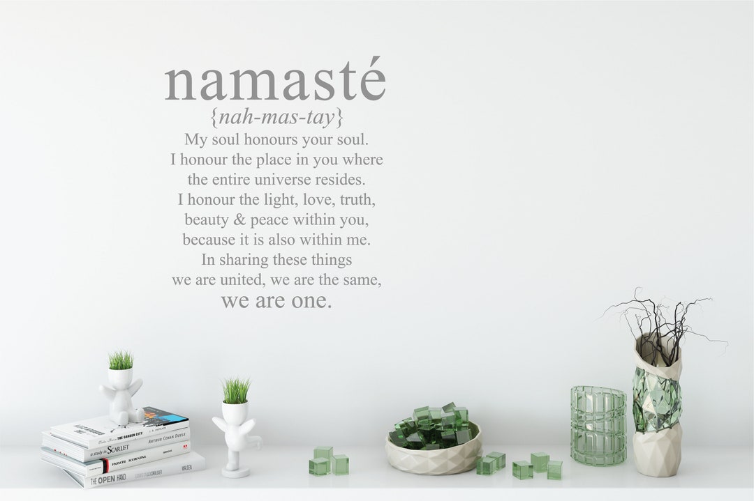 Namaste - Quality Vinyl Wall Decal/sticker - Etsy