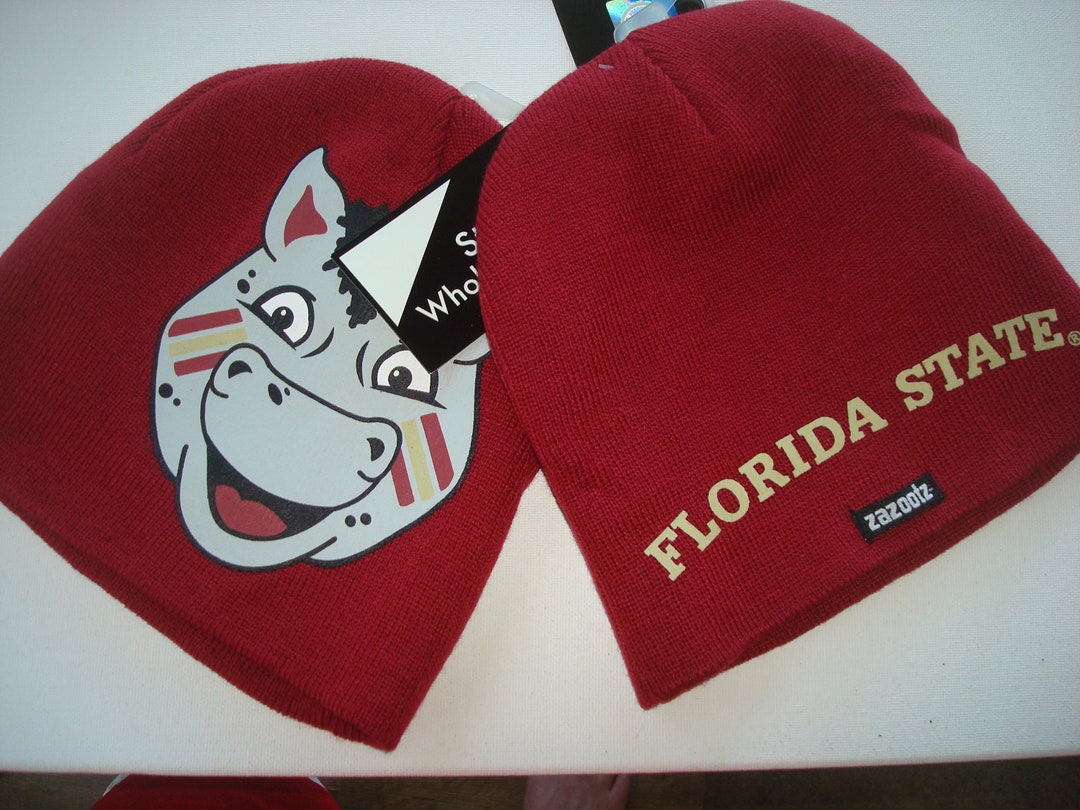FSU SEMINOLES Beanie Knit Toboggan Script Hat Cap Vintage - Etsy