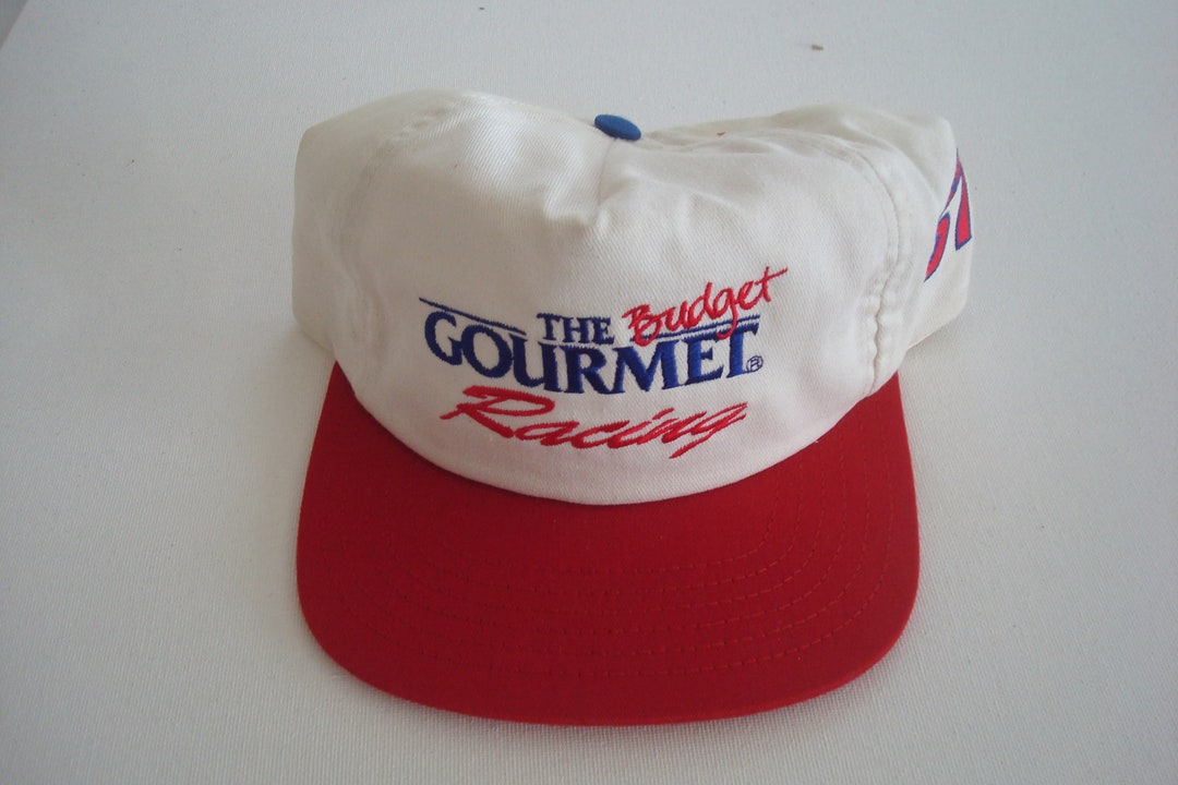 NASCAR BUDGET GOURMET Racing 90S Script Vintage Snapback Hat Cap ...