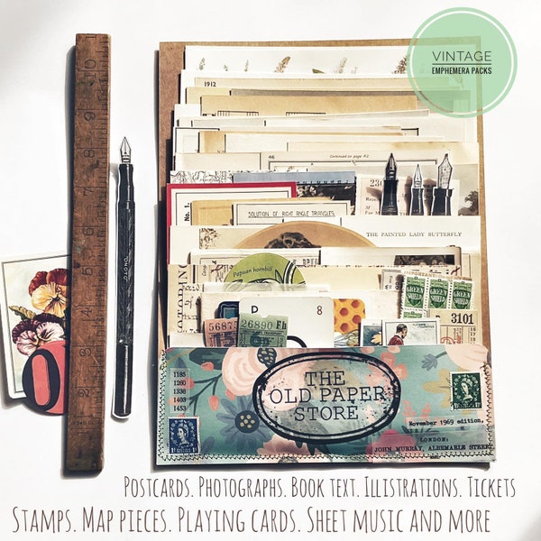 Junk Journal Ephemera - Etsy