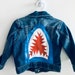 Hand Painted Kid's Denim Jacket - Shark - Etsy