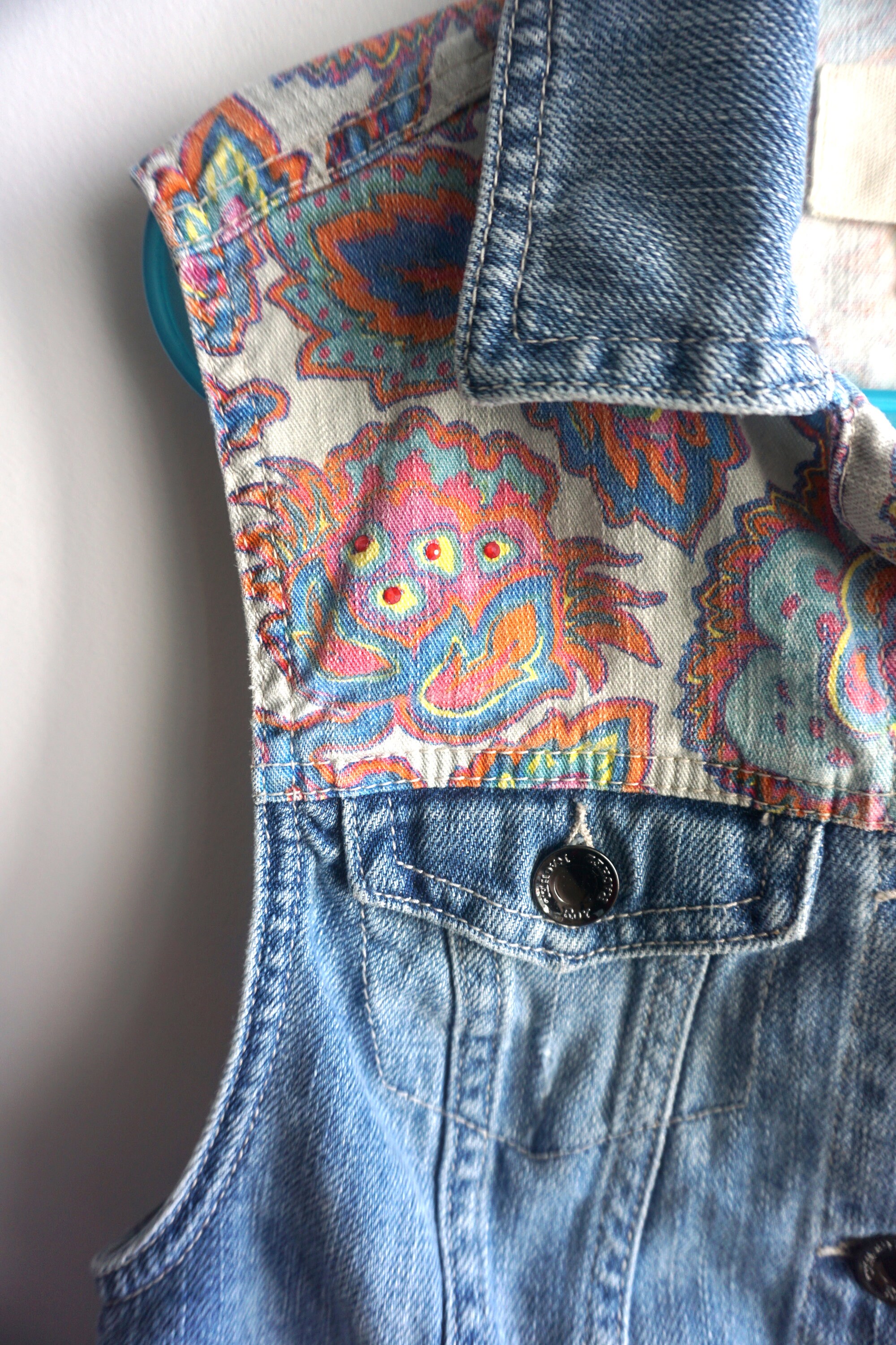 Hand Painted Custom Women's Denim Vest Flamingo - Etsy