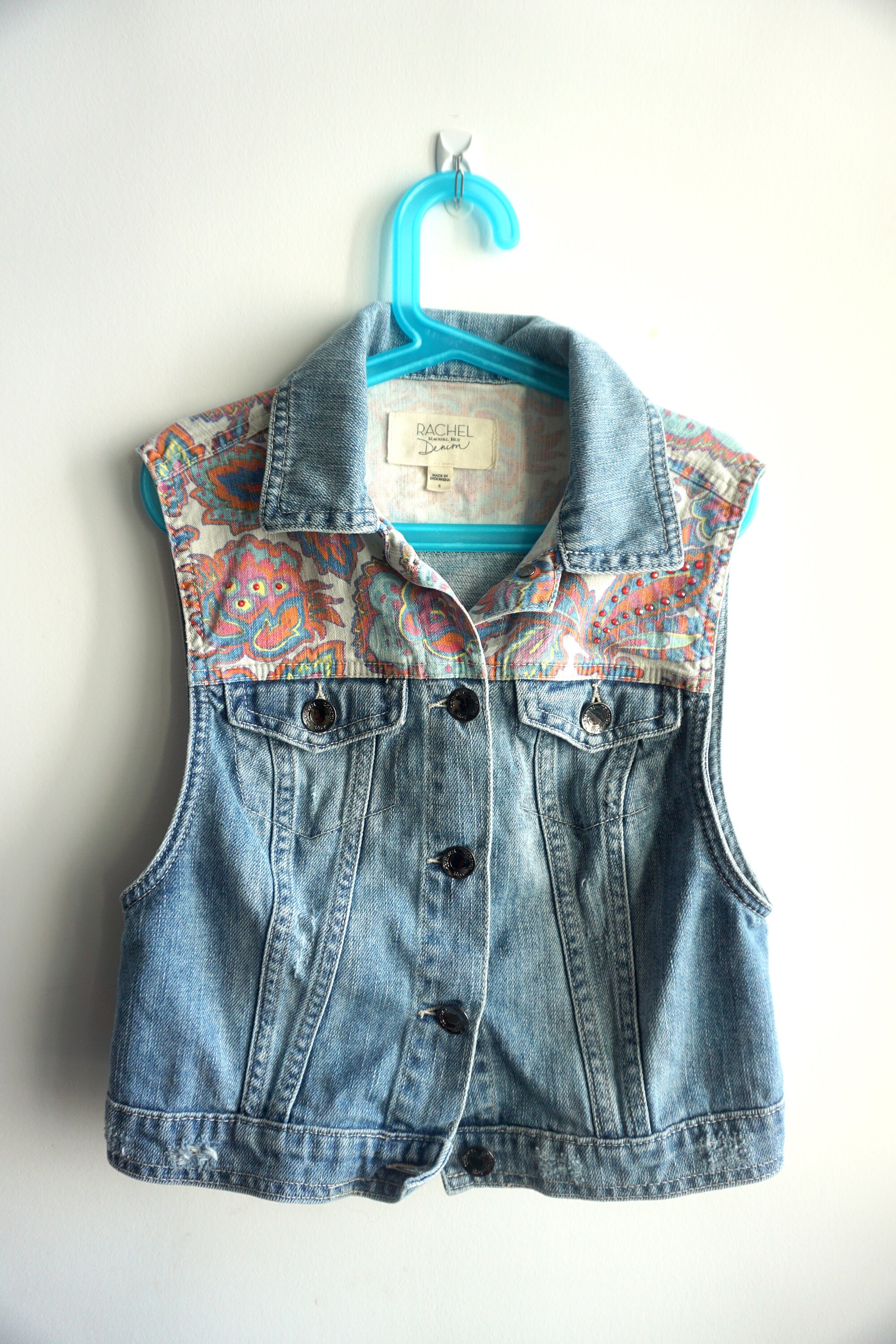 Hand Painted Custom Women's Denim Vest Flamingo - Etsy